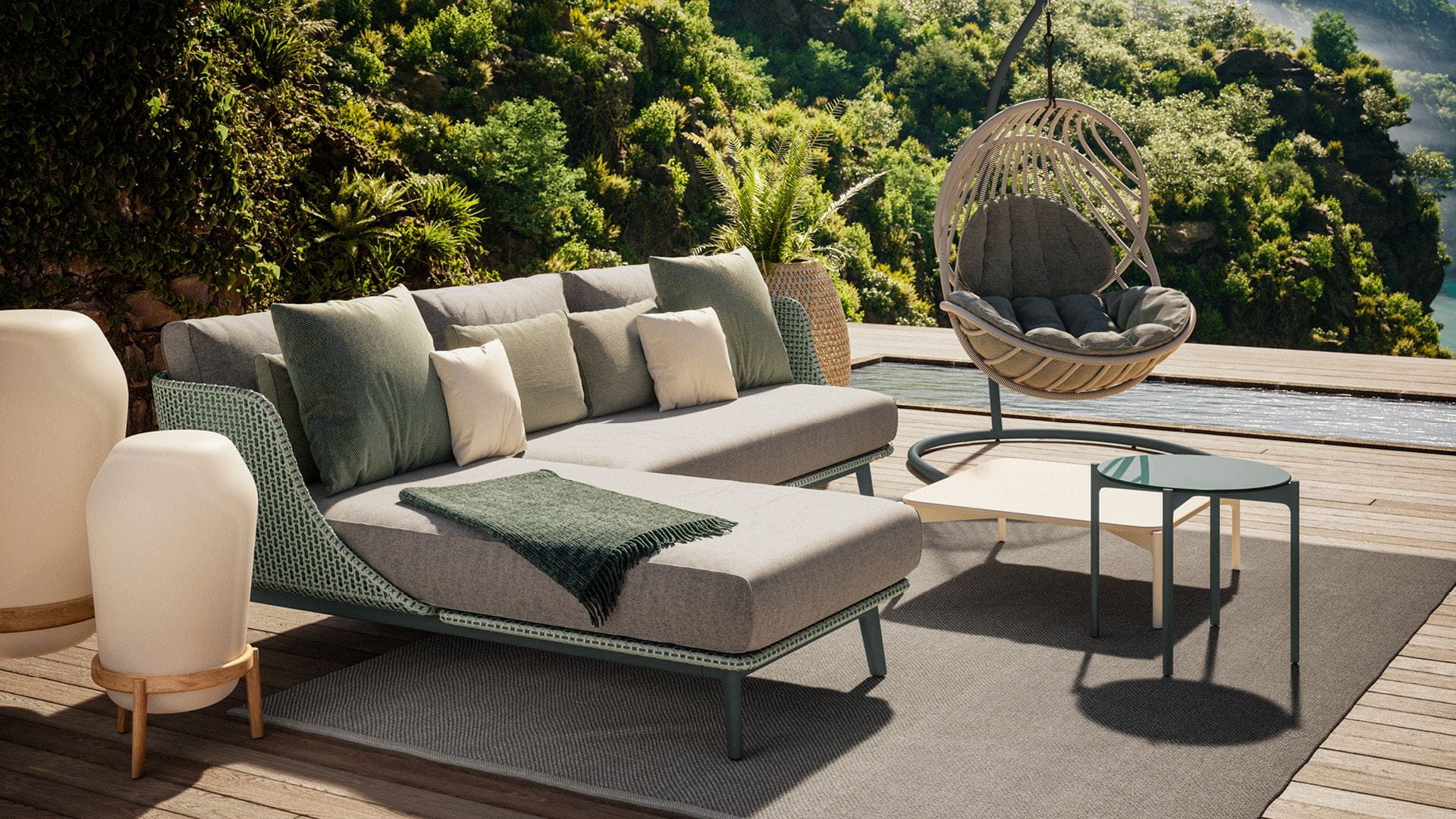 DEDON | KIDA | Hanging lounge chair incl. base